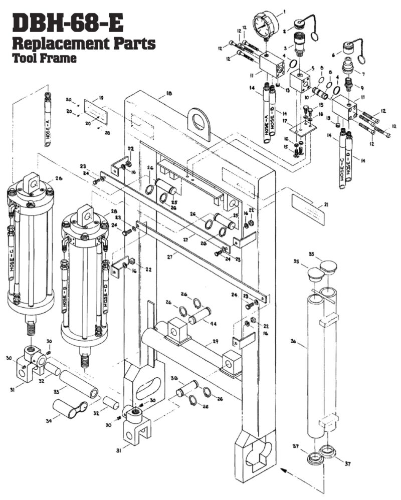 dbh-68-etoolframepartsdiagram - Mustang Squeeze Tools
