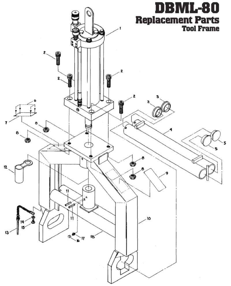 dbml-80toolframepartsdiagram - Mustang Squeeze Tools